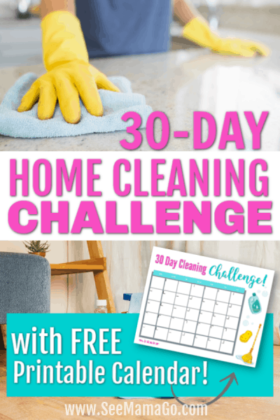 30 Day Home Cleaning Challenge + Free Printable Cleaning Calendar - See ...