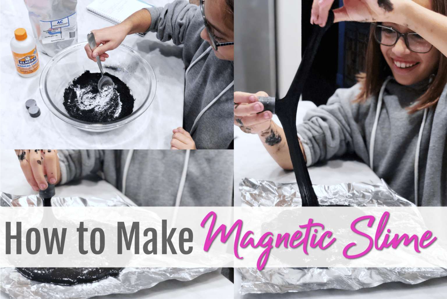 How to Make Magnetic Slime: The Easiest Slime Tutorial - See Mama Go